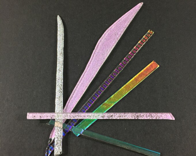 Assorted dichroic pack 093 Effetre Moretti glass rods COE 104. Sold per ...