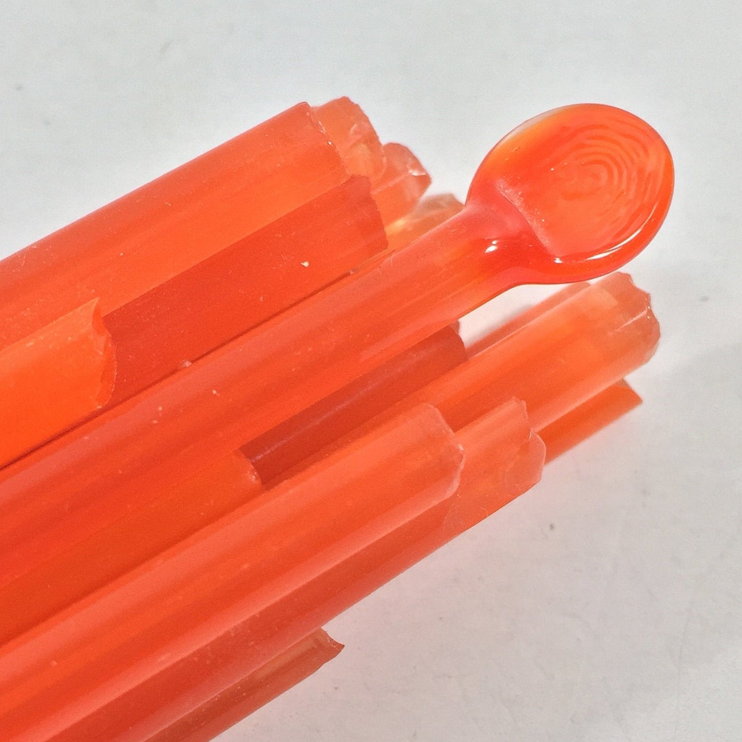 STRIKE ORANGE Murano Glass. Rare, Discontinued. 4-6mm Vetrofond Glass ...