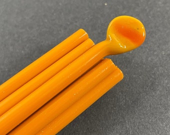 Transparent LIGHT EMERALD Murano Glass 4-6mm Effetre Moretti Glass Rods ...