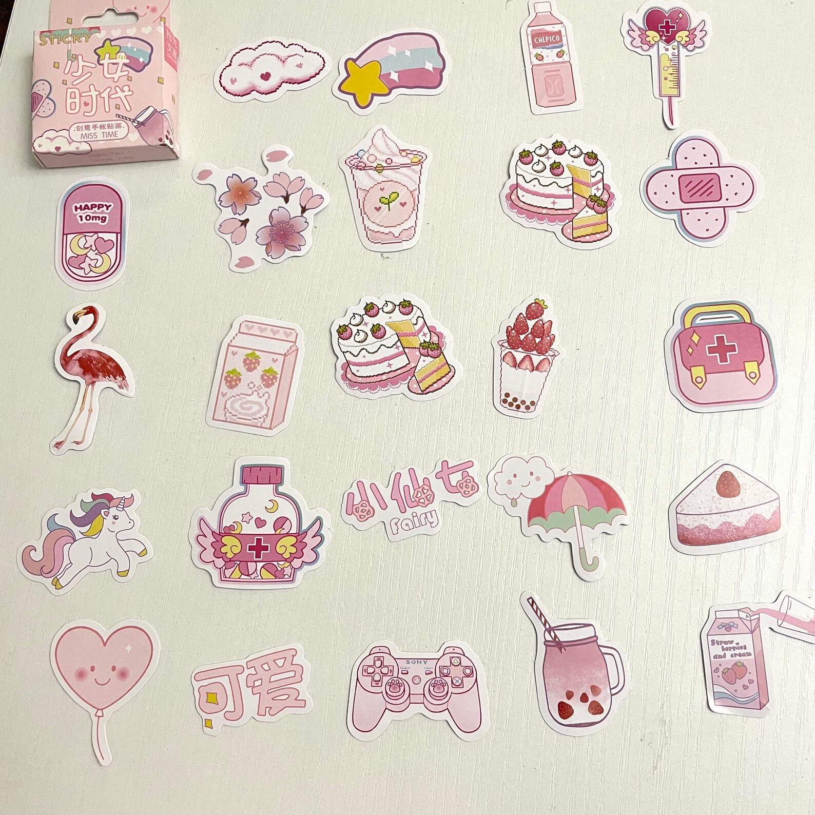 Free Shipping Cute Pink Decorative Stickers Set 46pc/pack | Etsy