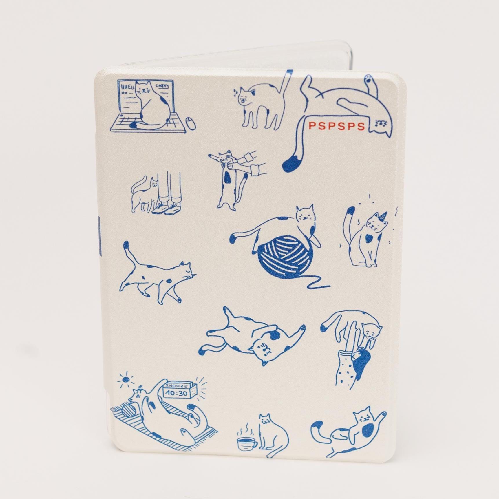 Cute Cat Clear Back + Handstrap Kindle Case | 12th Gen Paperwhite ...