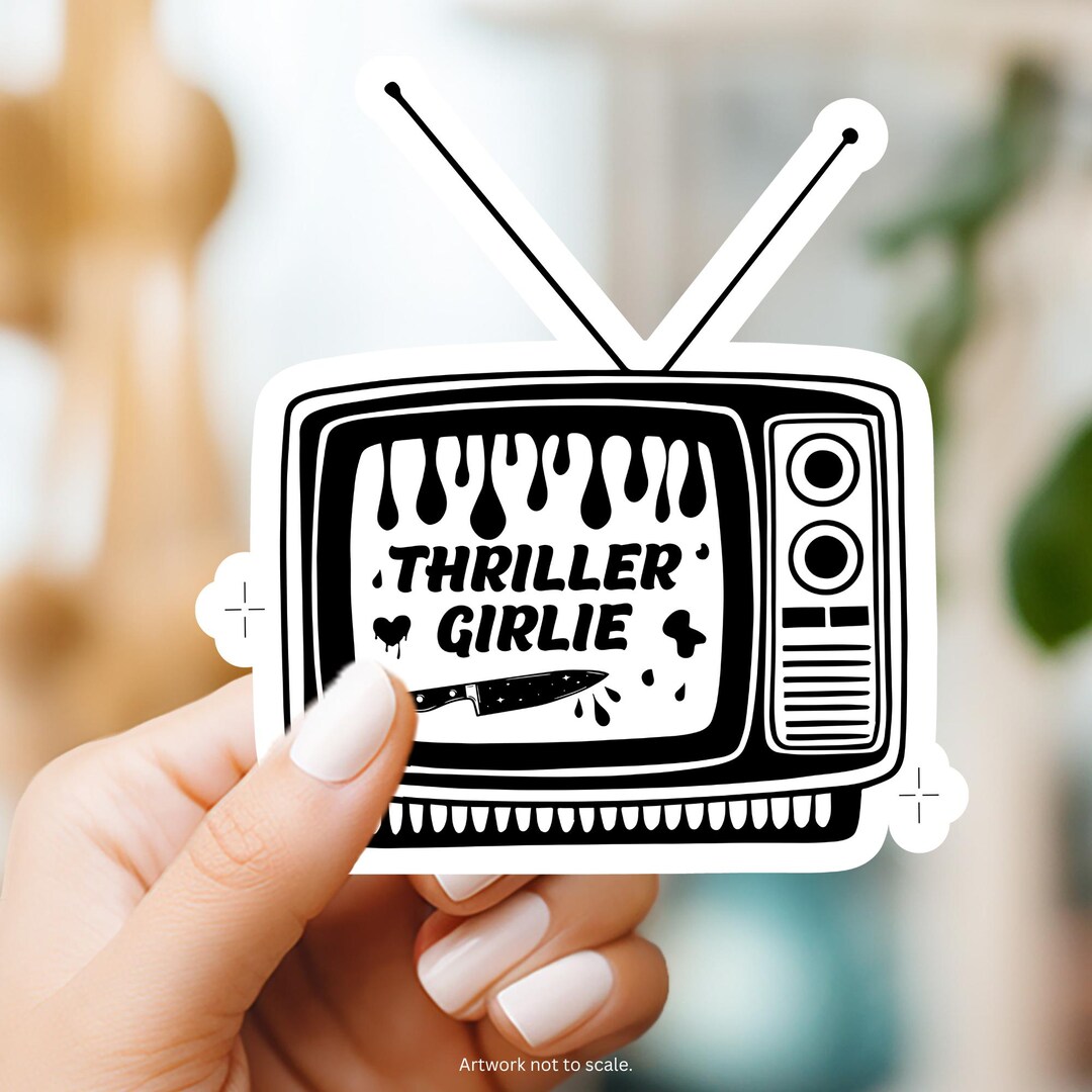 Thriller Girlie Waterproof Vinyl Sticker, Book Lovers Gifts, Kindle ...