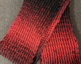 Red Black Scarf - Etsy