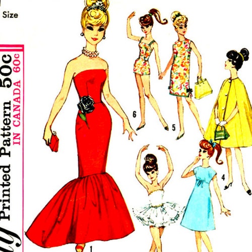 Vintage Barbie Patterns Simplicity 5215 - Etsy