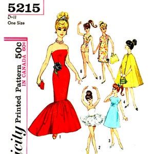 Vintage Barbie Patterns Simplicity 5215 - Etsy