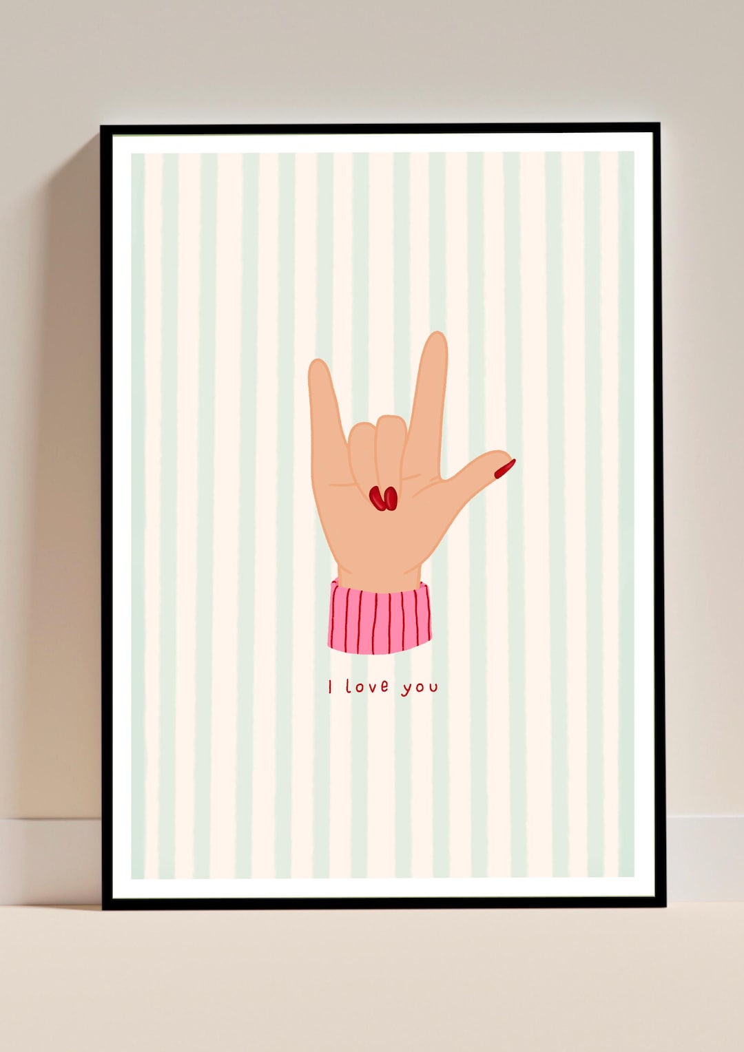 Sign Language Art | Sign Language Love Art | Sign Language | Art for ...