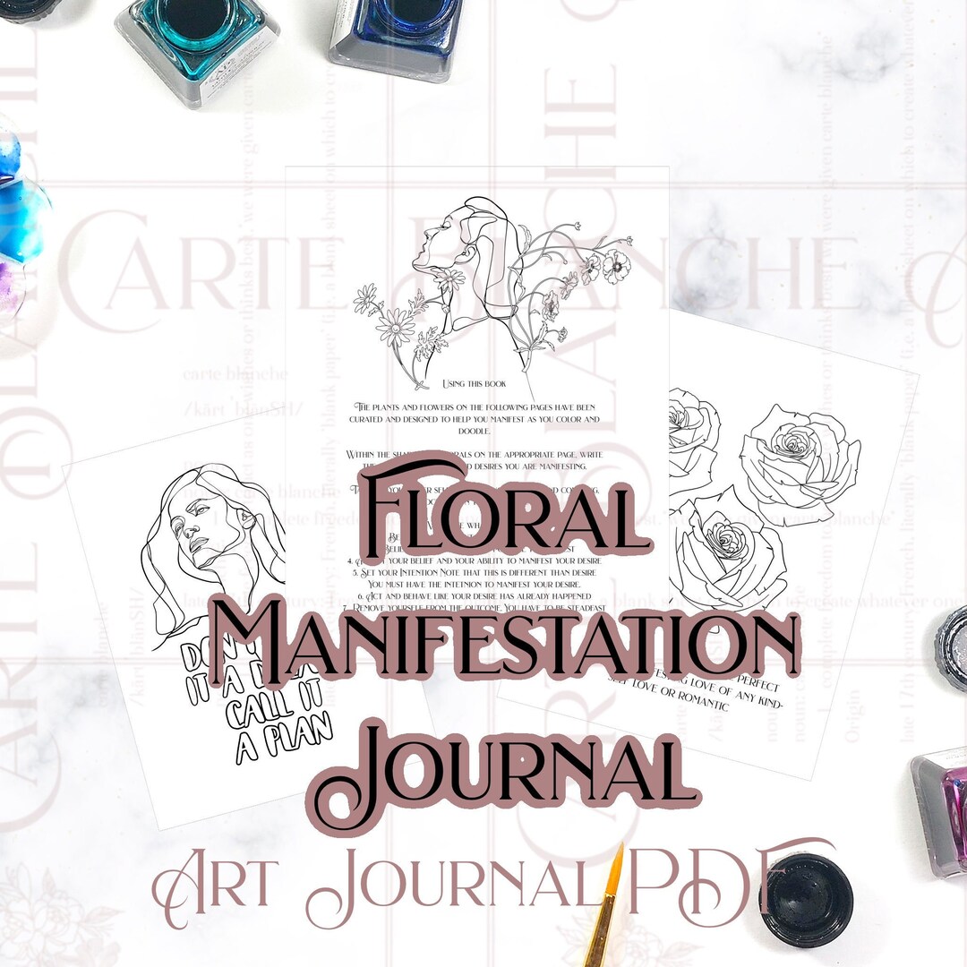 Manifestation Coloring Book Printable Manifestation Journal Book of ...