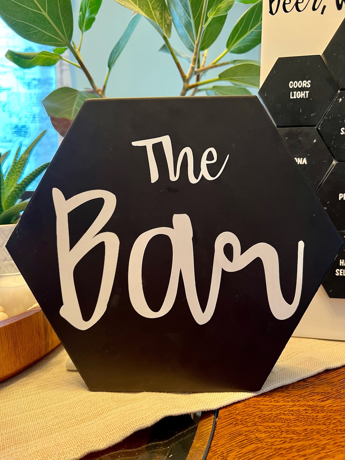 Tile Bar and Beverage Sign - Etsy