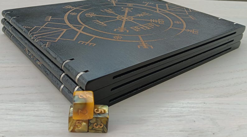 Wood Dungeon Master Screen With Nordic Compass, 3-panel RPG - Etsy