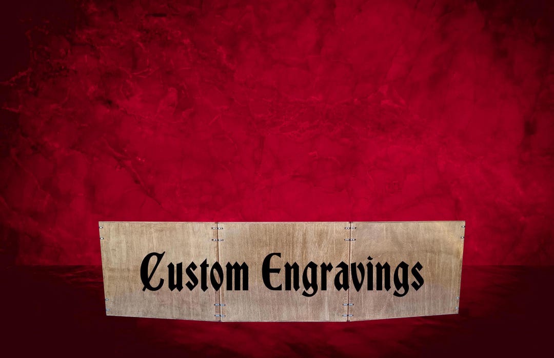 Custom Maple Wood Dungeon Master Screen Landscape (engrave Your Images ...