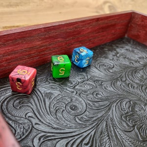 Super Deluxe Oak Wood Dice Tray With Storage (D&D Gift, Dungeons and ...