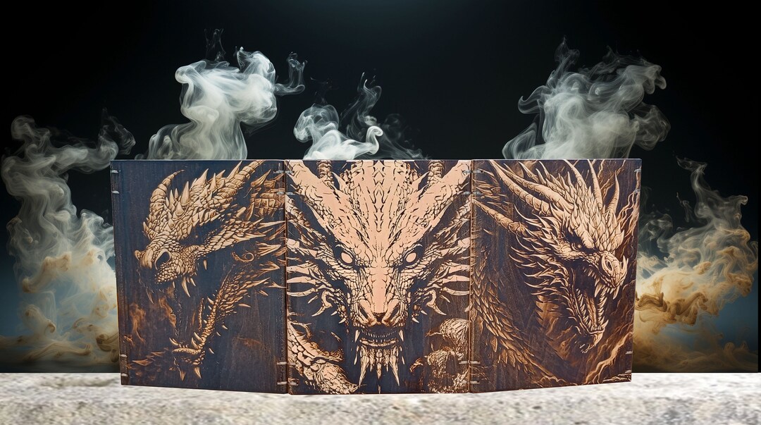 Maple Wood Dungeon Master Dnd Screen D&D Dragons With Initiative ...