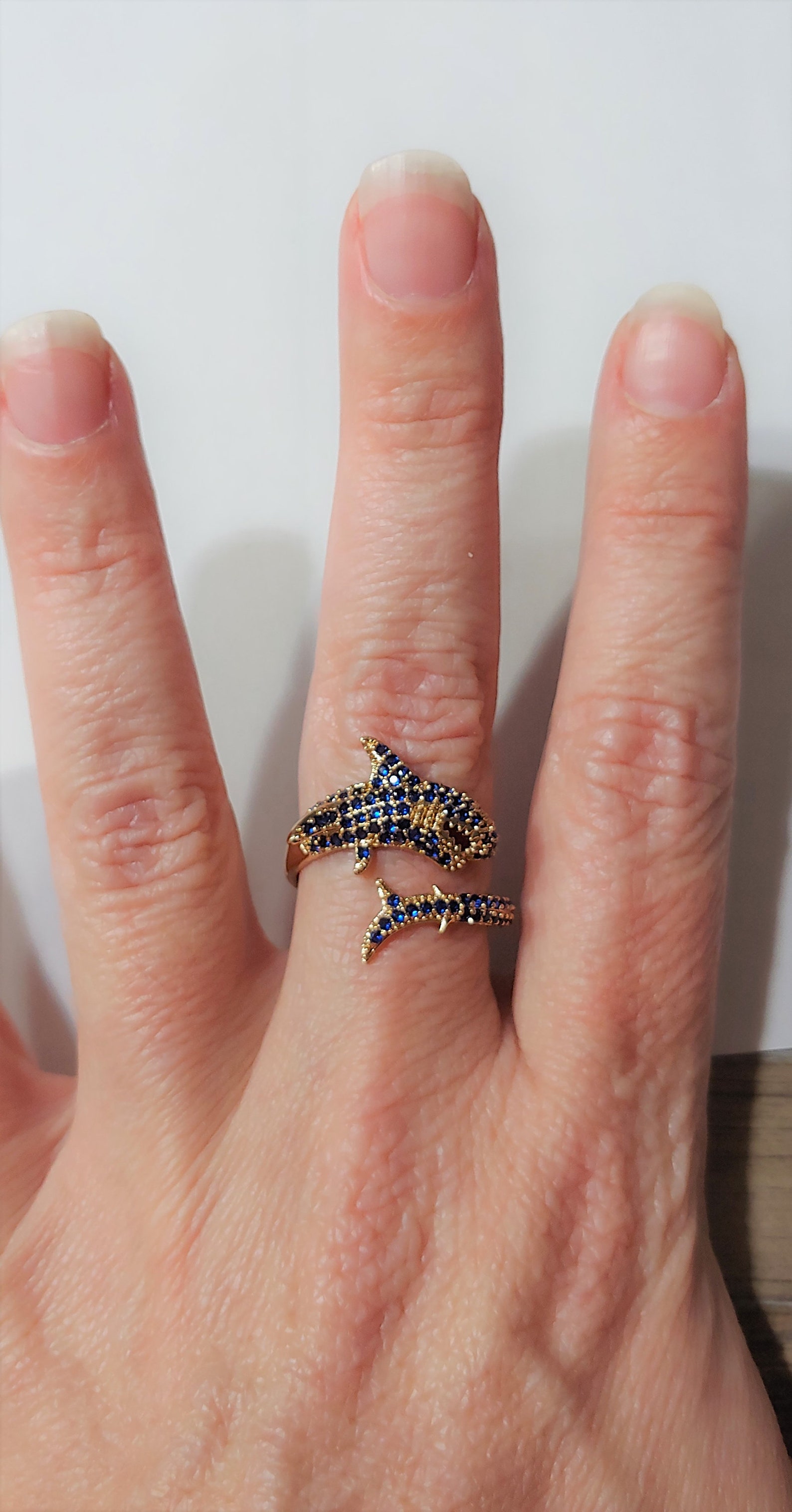 Shark Ring Rhinestone Shark Ring - Etsy