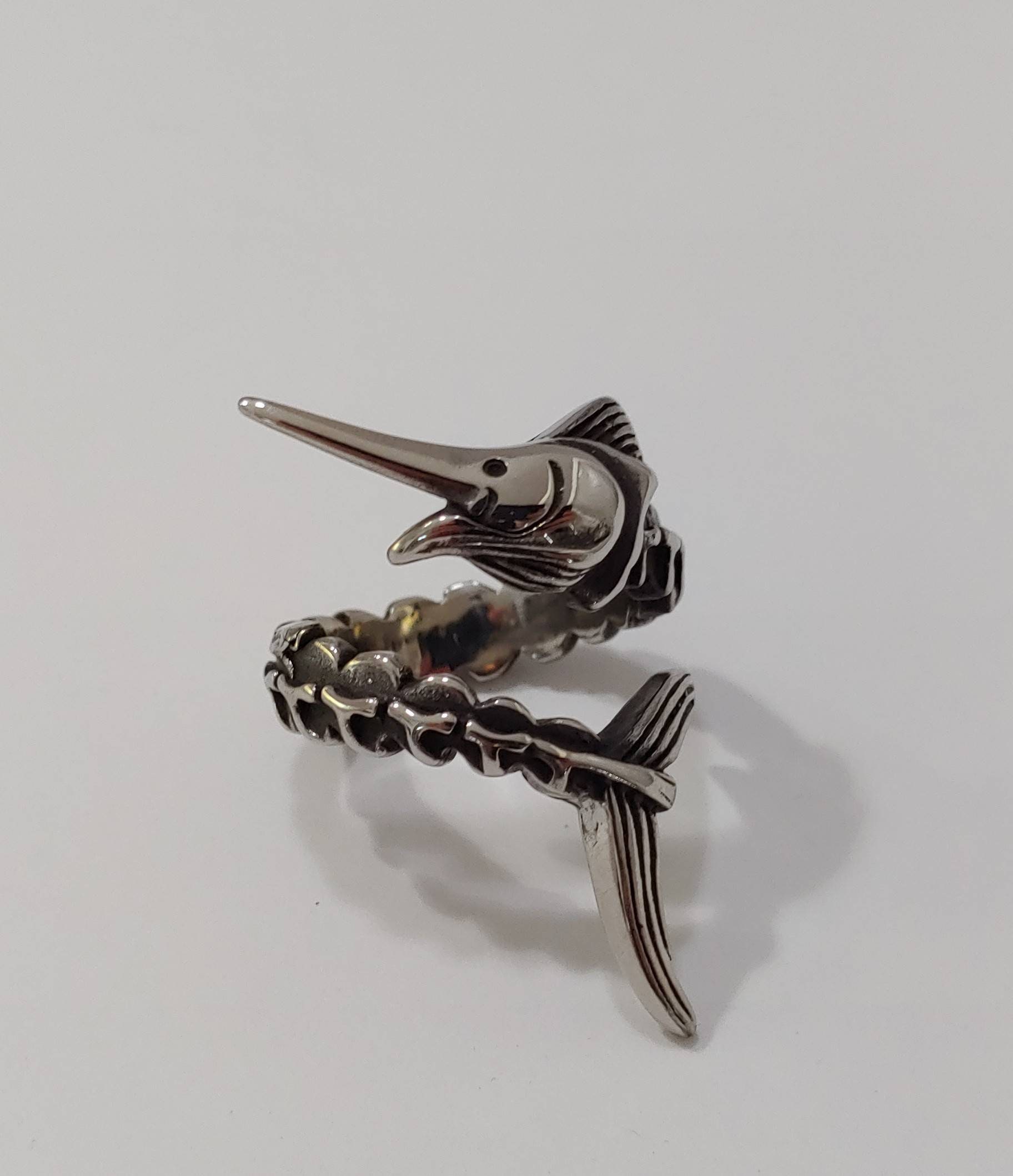 Marlin Fishbone Ring Marlin Ring Fish Ring | Etsy