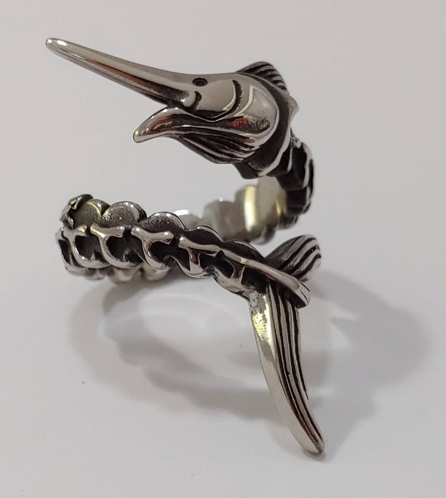 Marlin Fishbone Ring Marlin Ring Fish Ring - Etsy