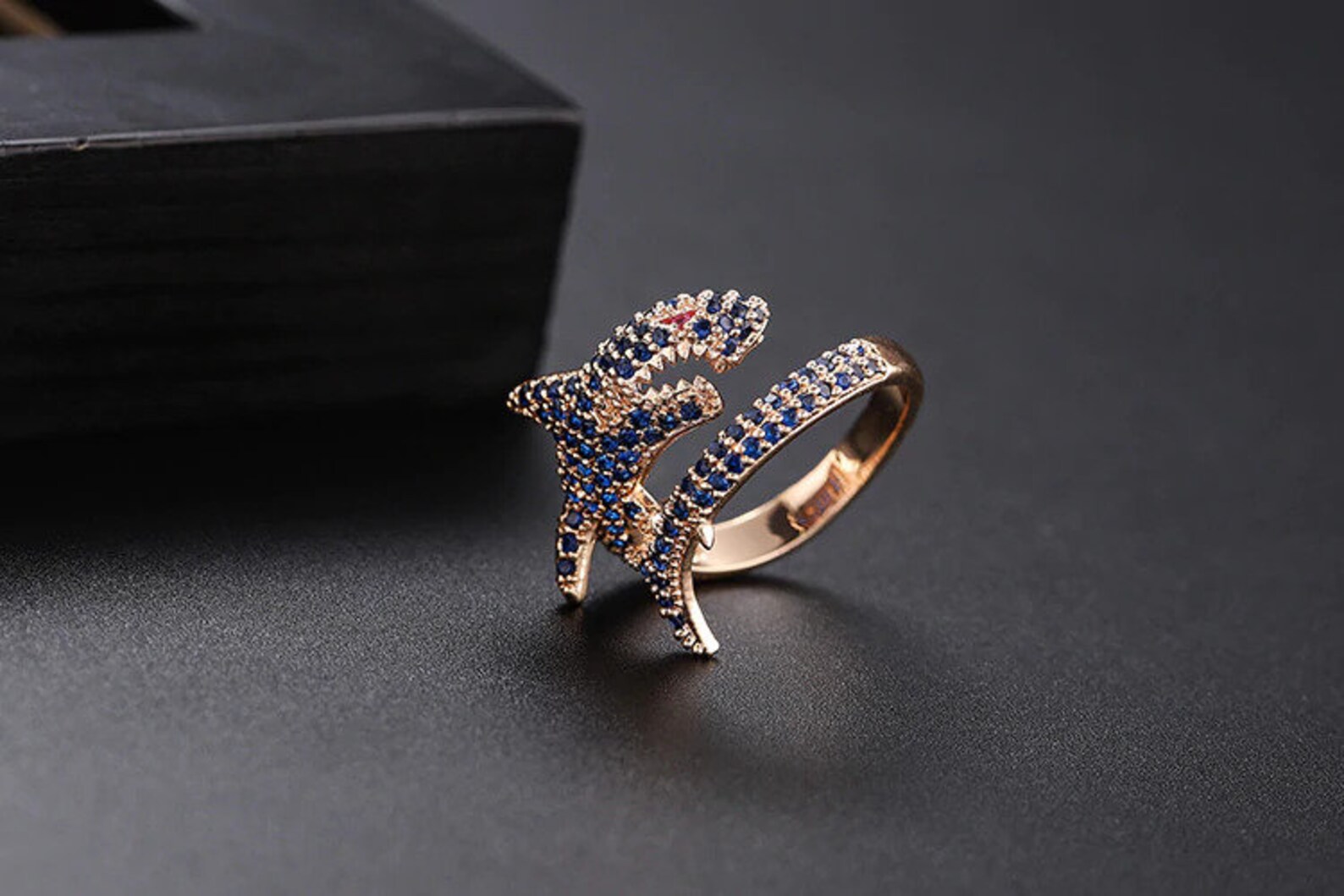 Shark Ring Rhinestone Shark Ring - Etsy