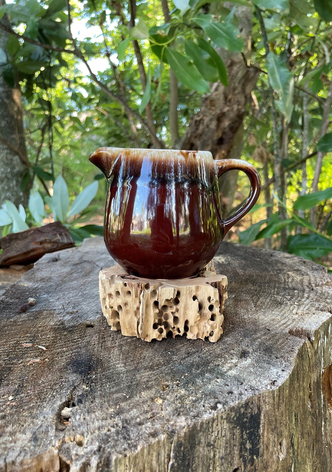 Brown Drip Cream Pitcher / Mccoy Cream Pitcher / Apothecary Pitcher ...