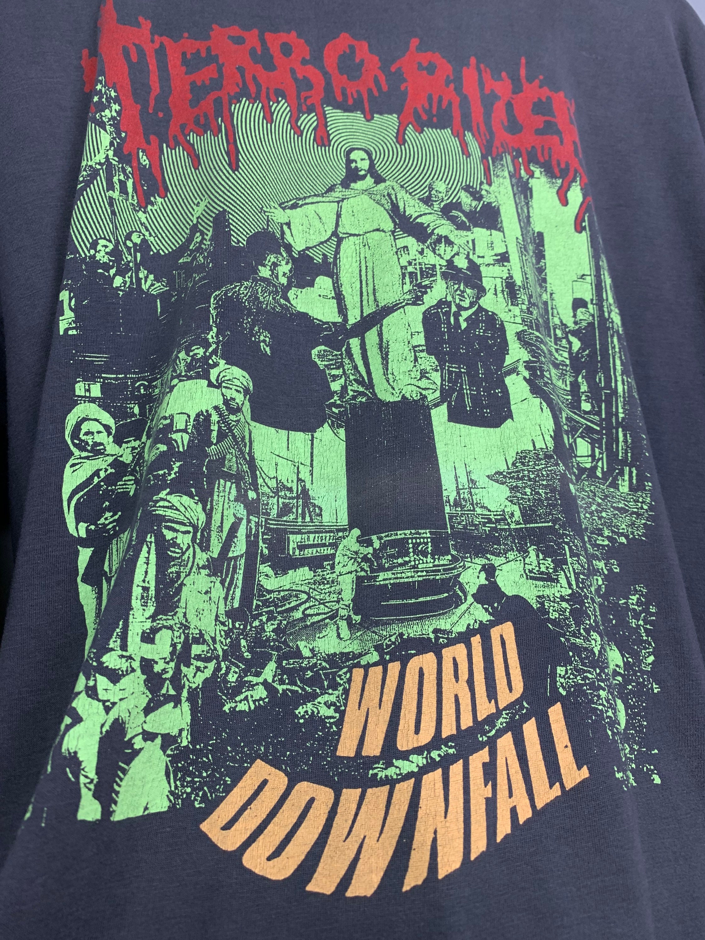 TERRORIZER 1990 WORLD DOWNFALL Vintage T-shirt / Brutal Truth | Etsy
