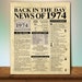 1974, Celebration News Poster, Back in the Day 1974. UK Version - Etsy