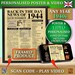 Personalised 1940s Newspaper Poster AND VIDEO UK Version for Any Year ...