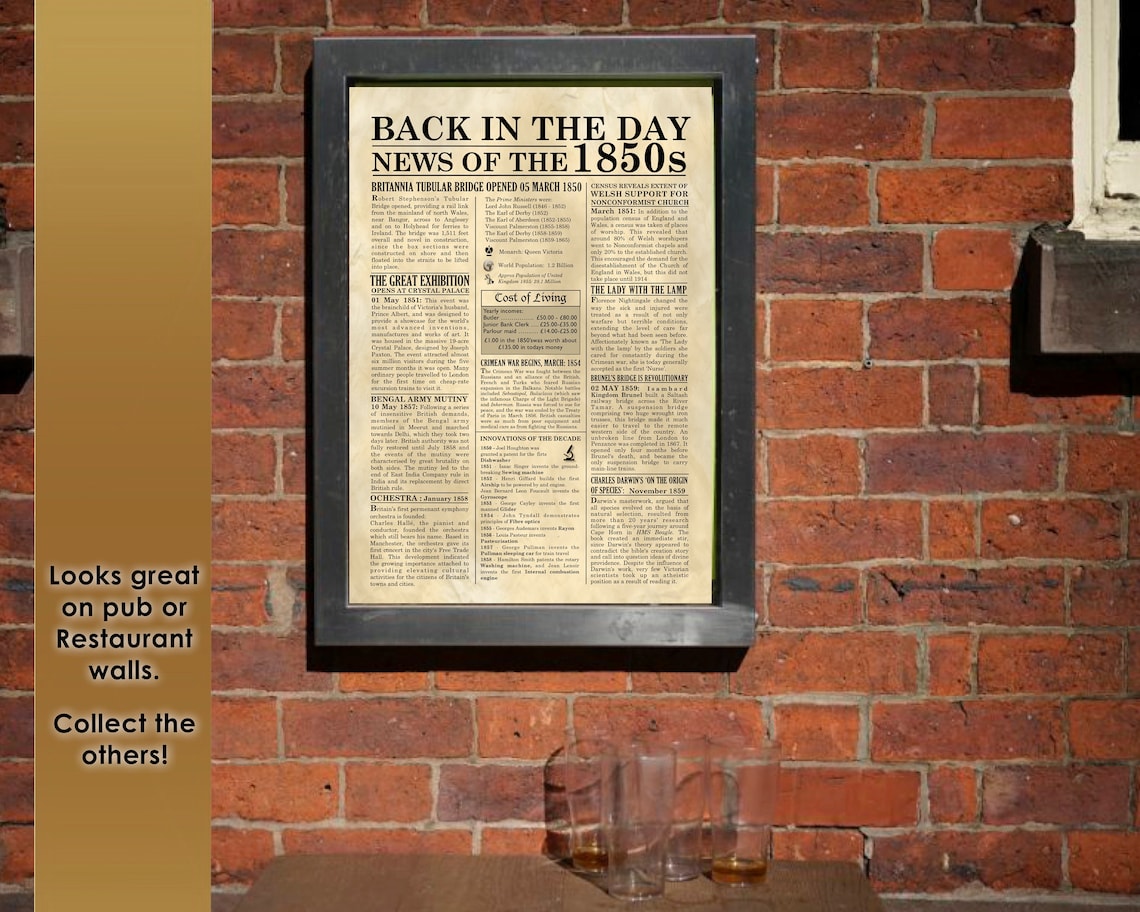 Victorian Style Newspaper, Historical News, 1850s in Britain - Etsy UK