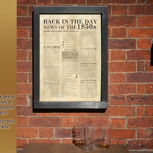 Victorian Style Newspaper, Historical News, 1850s in Britain - Etsy UK