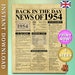1954, Celebration News Poster, Back in the Day 1954. UK Version - Etsy