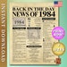 1984, Celebration News Poster, Back in the Day 1984. US Version - Etsy