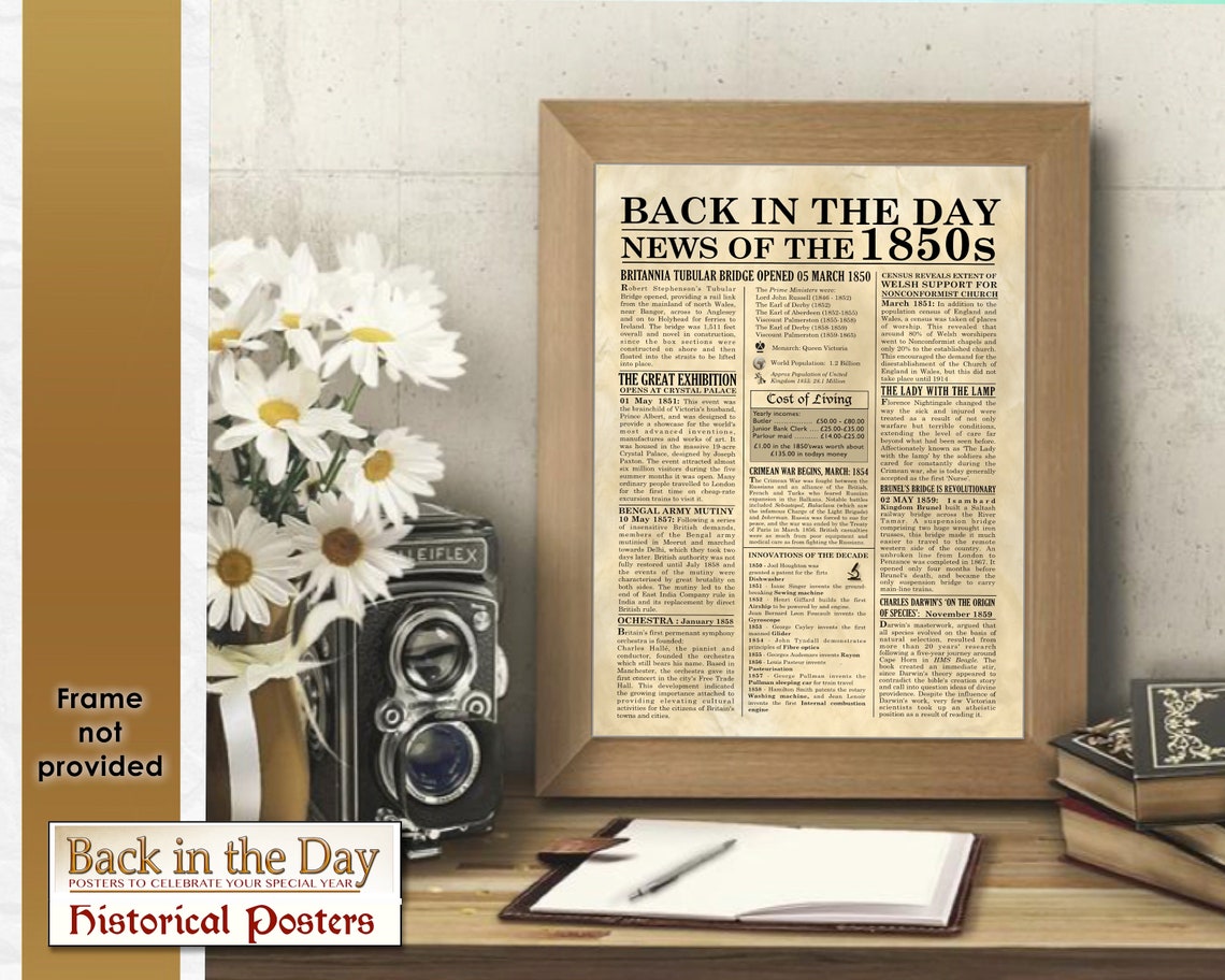 Victorian Style Newspaper, Historical News, 1850s in Britain - Etsy