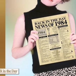 1984, Celebration News Poster, Back in the Day 1984. US Version - Etsy