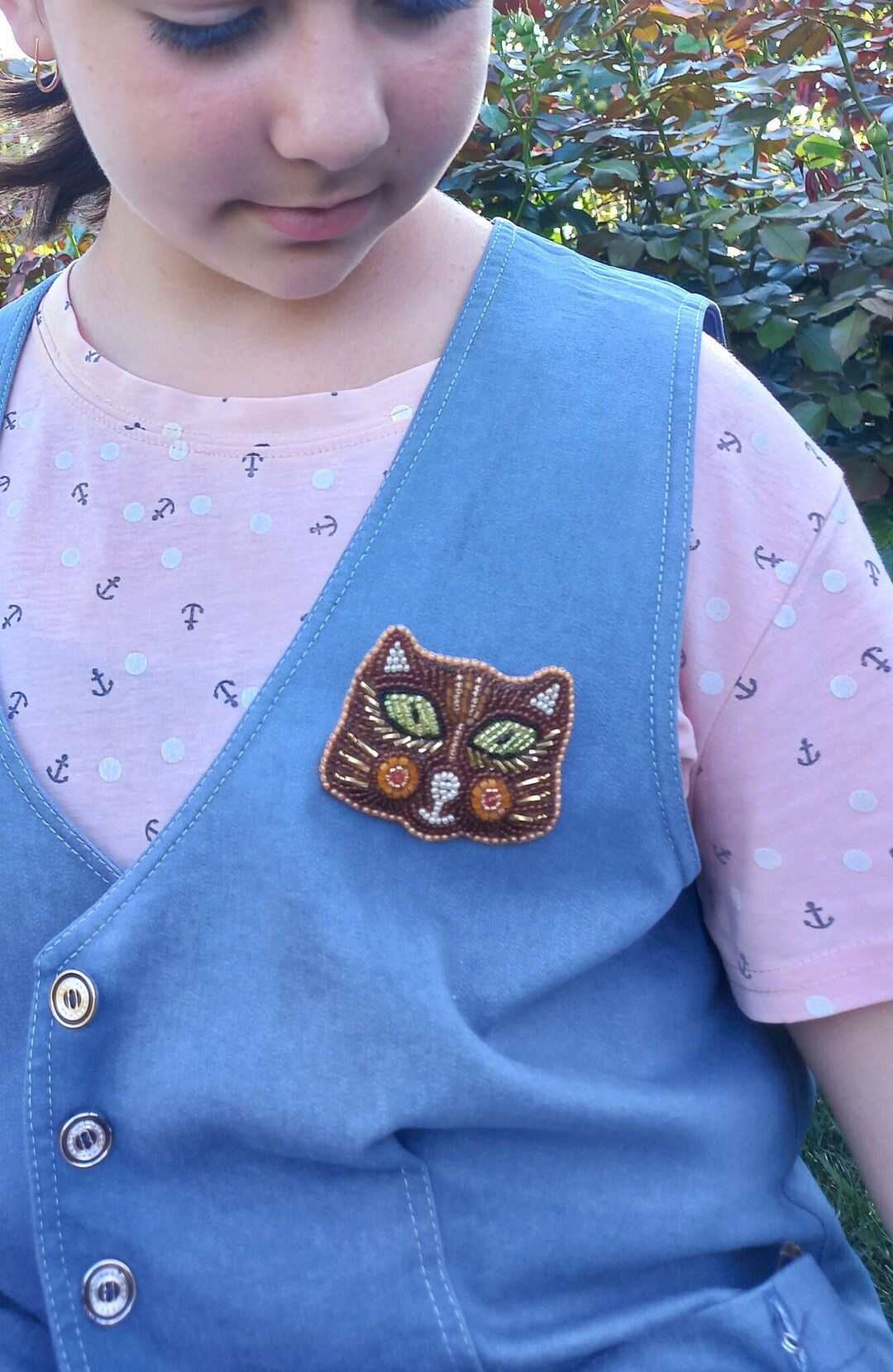Ginger Brown Tabby Cat Pin, Orange Kitten Brooch, Kitty Jewelry, Cat ...