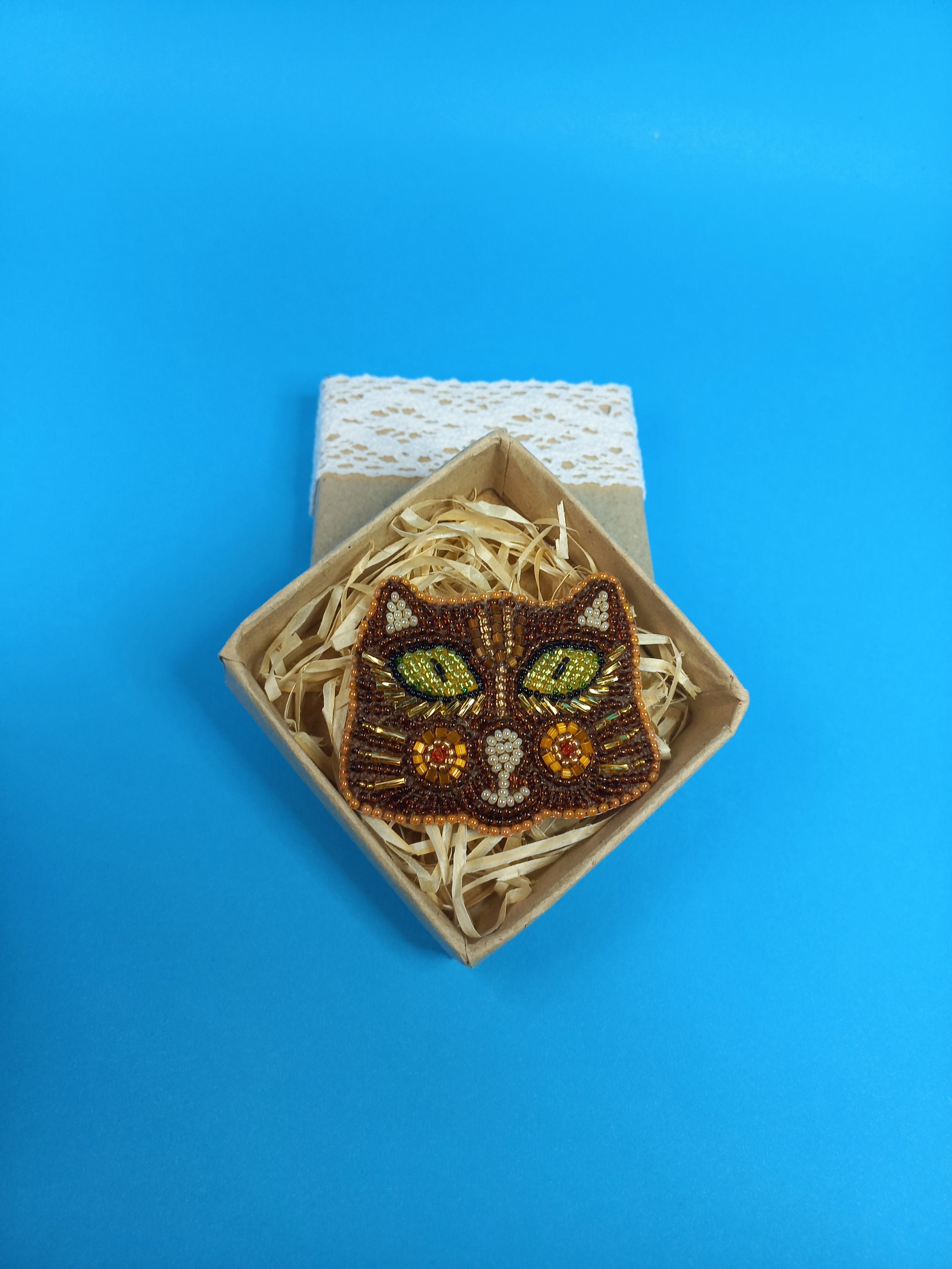 Ginger Brown Tabby Cat Pin Orange Kitten Brooch Kitty - Etsy