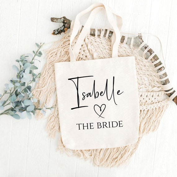Personalised Bride Bag Wedding Tote Bag Bridal Party T Etsy Uk