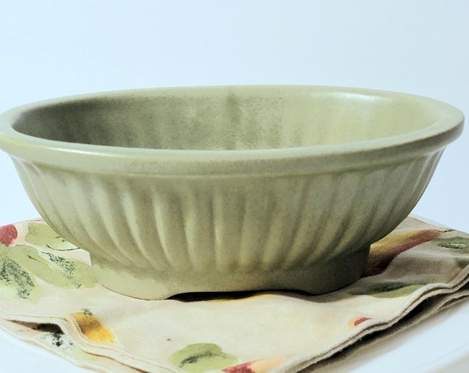 1960s Haeger Pottery Moss Green Oval Bowl, Ribbed Planter - Etsy