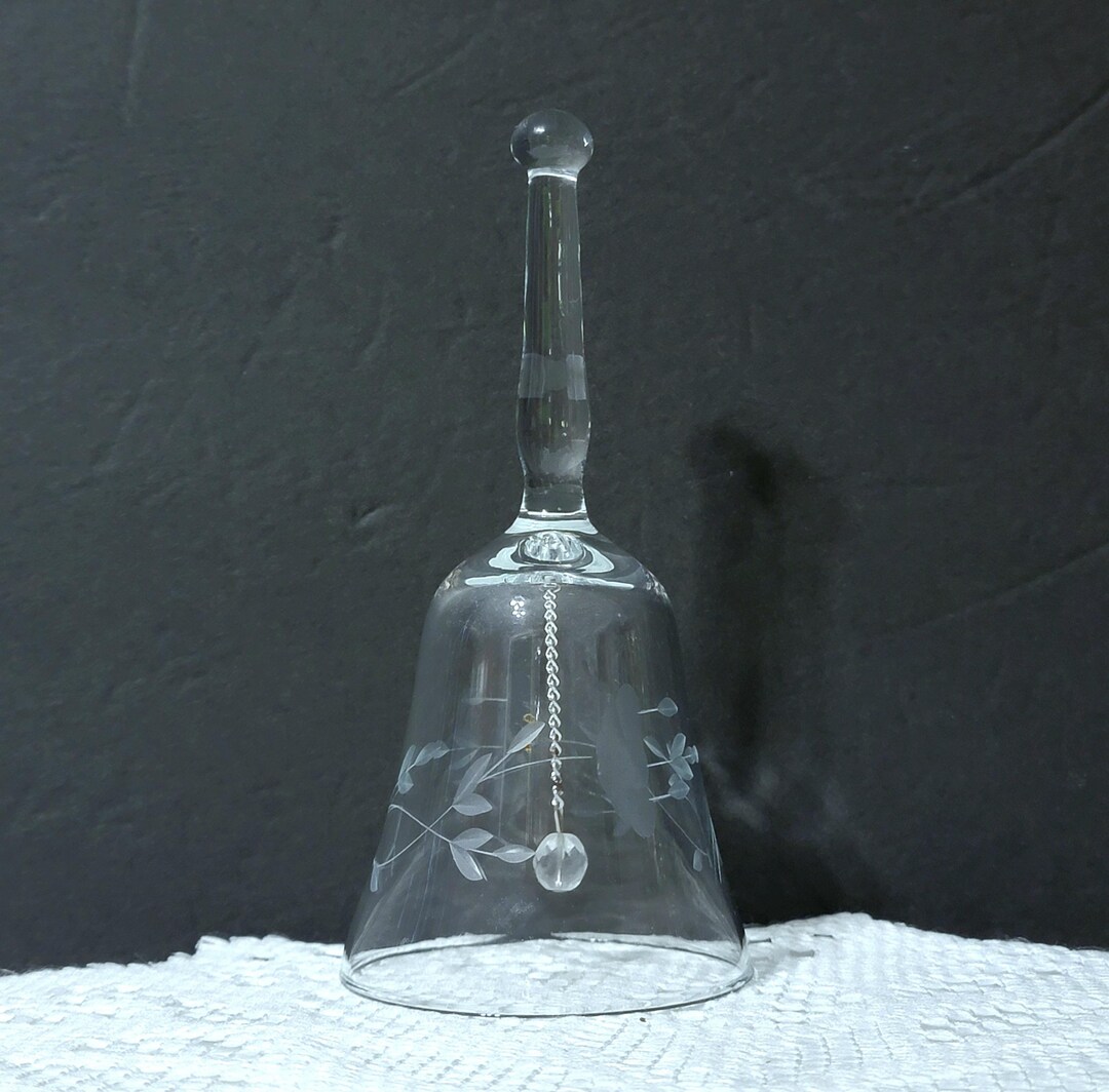 Vintage Princess House Crystal Bell: Handblown Floral Design ...