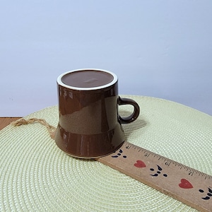 Mid-century USA Pottery Brown Mugs, Set of 4 Vintage Ceramic Mugs ...