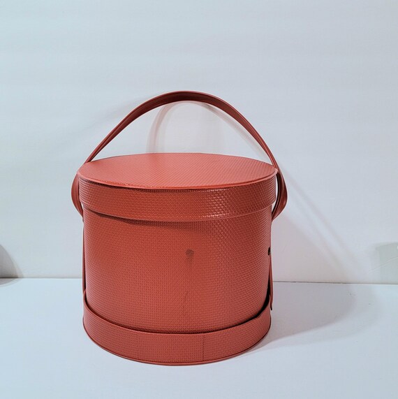 Mid-century Everlast Red Vinyl Hat Box, Vintage Holly… - Gem
