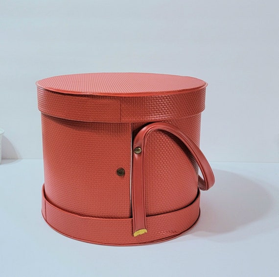 Mid-century Everlast Red Vinyl Hat Box, Vintage Holly… - Gem