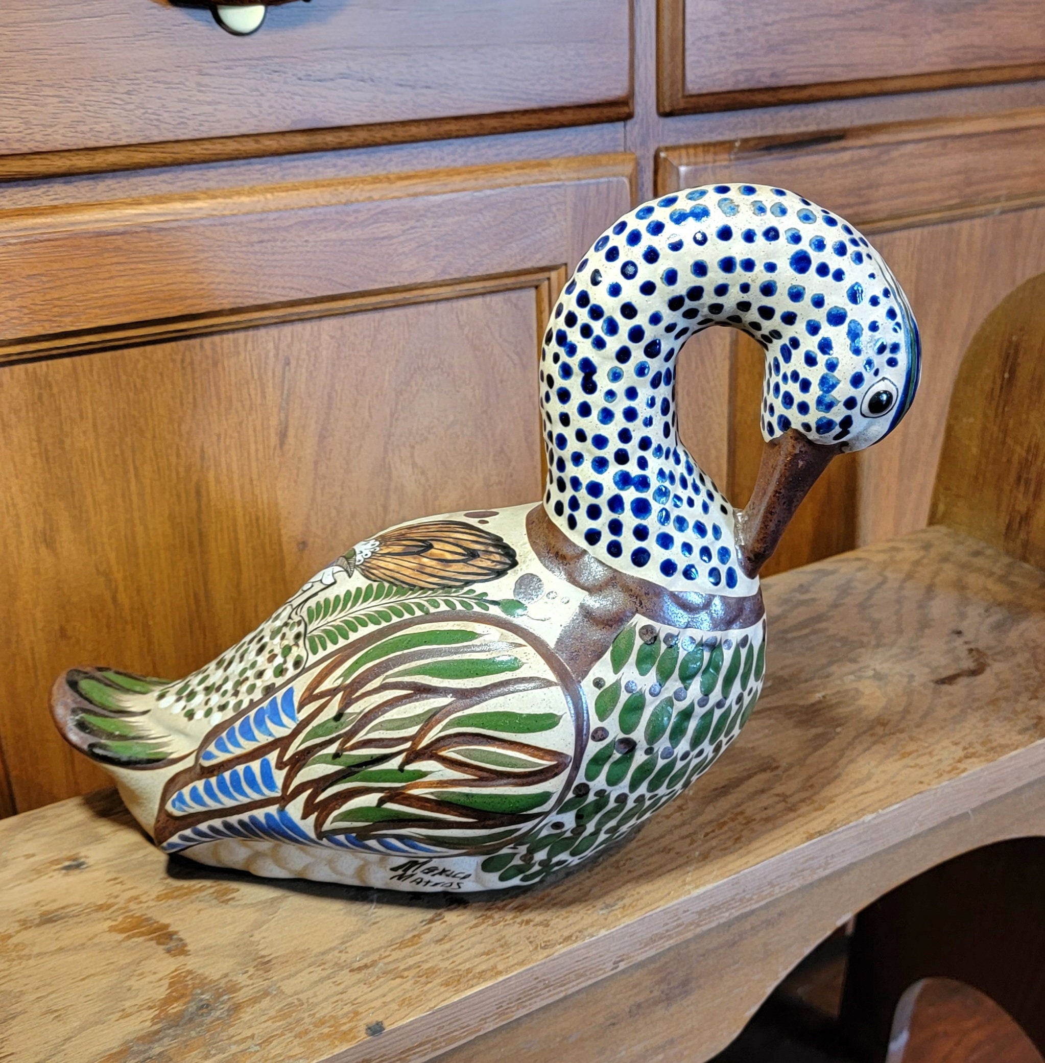 Vintage Folk Art Swan Mexican Pottery Swan Folk Art Pottery - Etsy