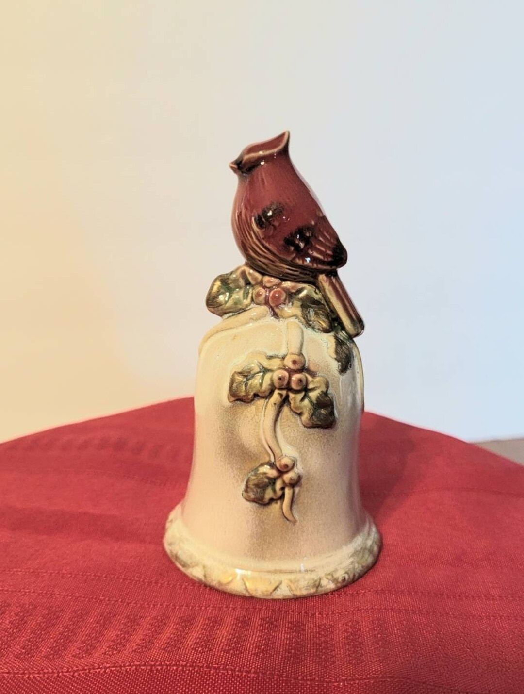 1990s Kirkland's Cardinal Bell in Original Box, Ceramic Cardinal Bell ...