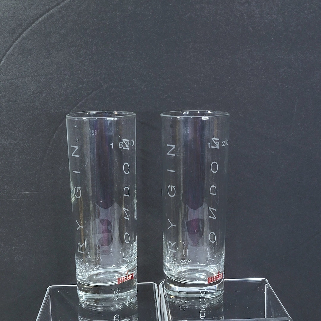 Vintage Beefeater London Dry Gin Highball Glasses, 2 Vintage ...