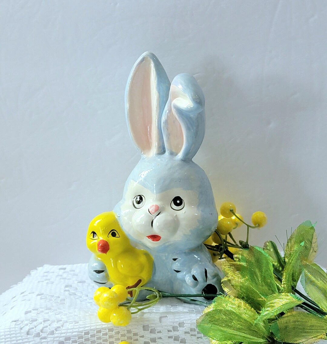 Mid-century Bunny Bank, Ceramic Bunny Bank, Vintage Coin Bank, Ceramic ...
