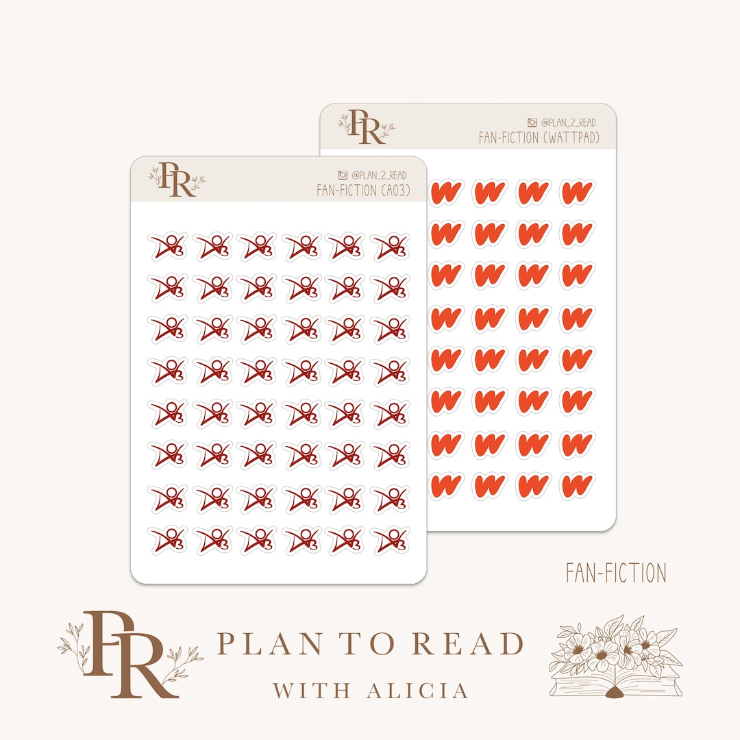 Fan-fiction Stickers | Planner Sticker | Bujo Stickers - Etsy