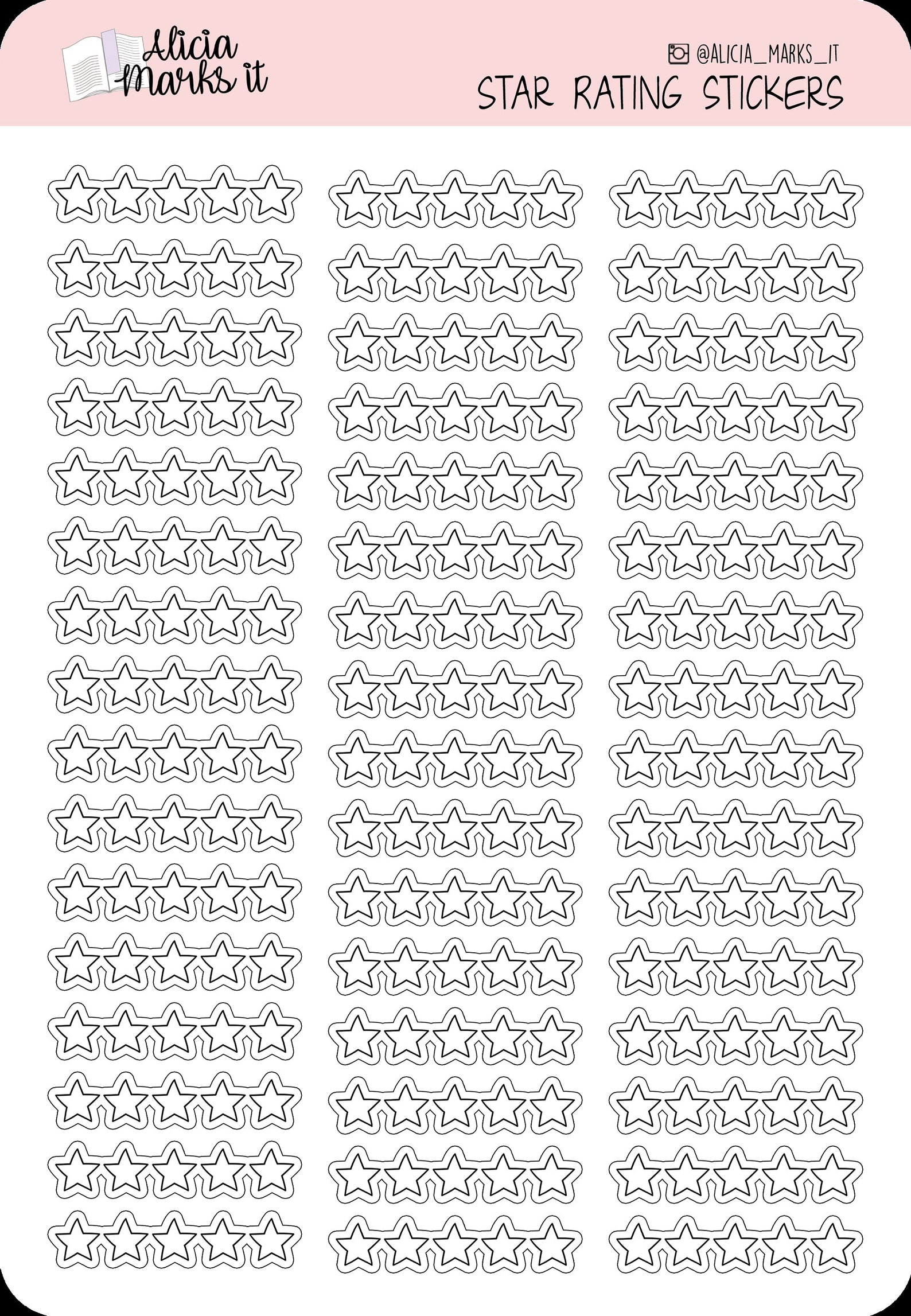 Star Rating Planner Stickers Bujo Stickers - Etsy