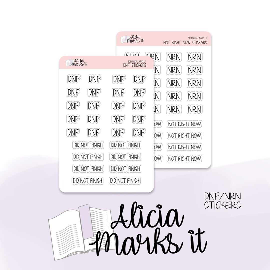 DNF/NRN Stickers Planner Sticker Bujo Stickers - Etsy