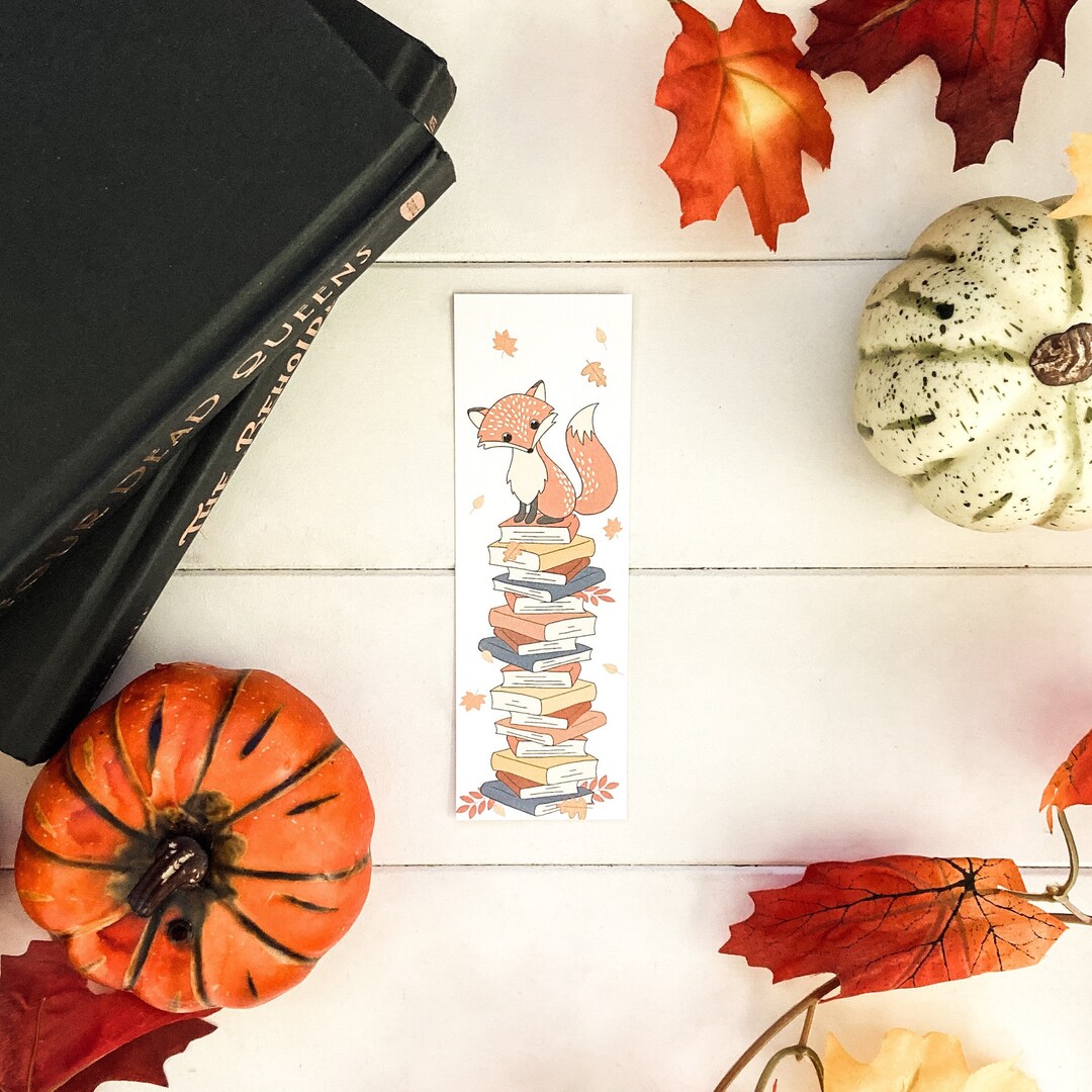 Fall Bookstack Bookmark - Etsy