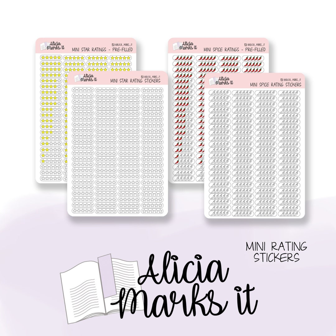 Mini Rating Stickers Planner Sticker Bujo Stickers - Etsy