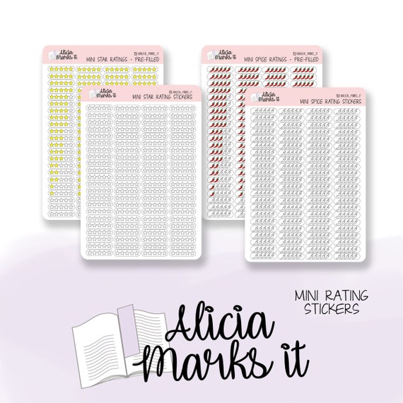 Mini Rating Stickers Planner Sticker Bujo Stickers - Etsy