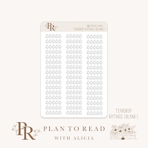 Teardrop Rating Stickers | Planner Stickers | Bujo Stickers - Etsy