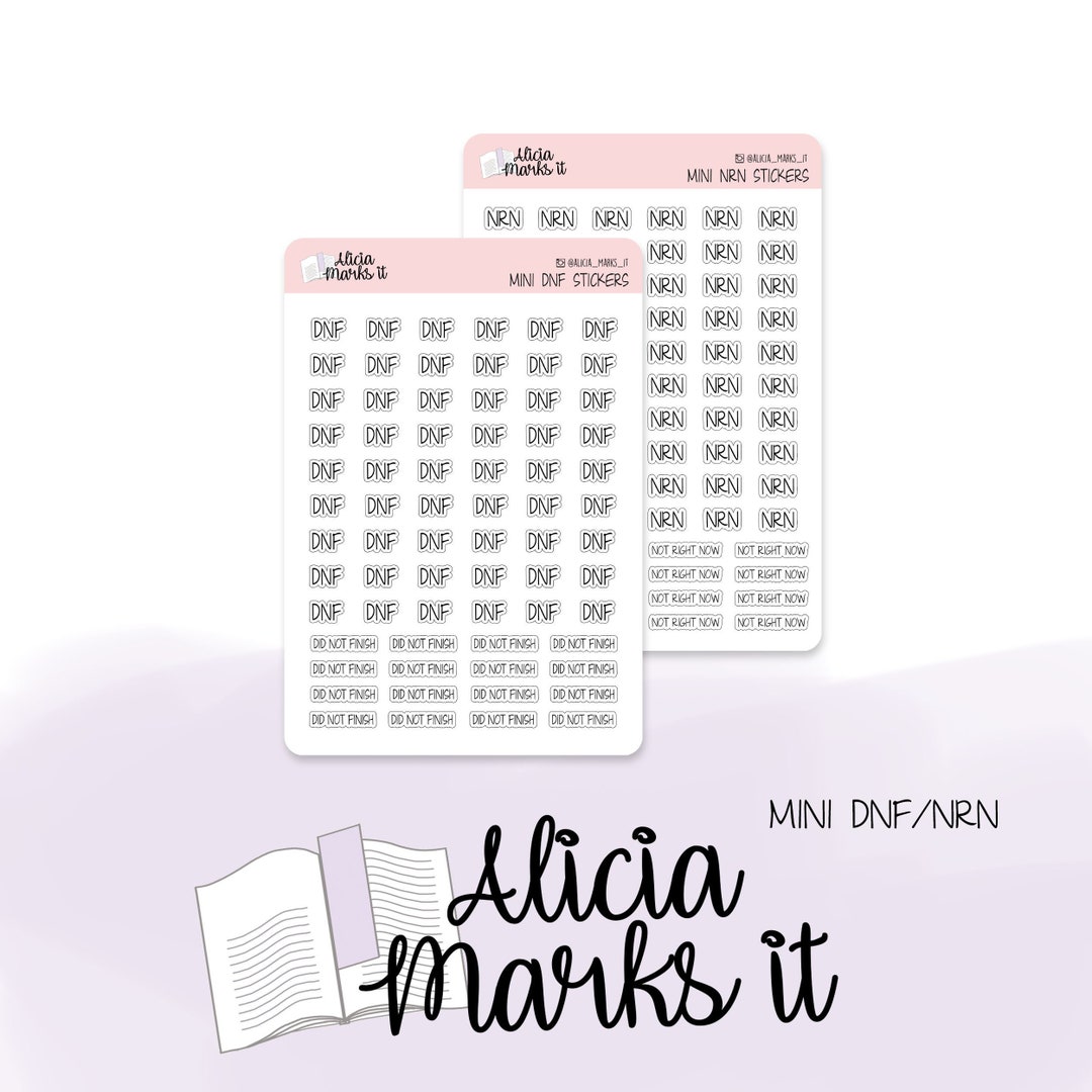 Mini DNF/NRN Stickers Planner Sticker Bujo Stickers - Etsy